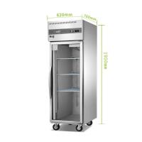 China SS304 110V Glass Door Refrigerator Freezer , Multipurpose Double Fridge Freezer for sale