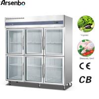 China SUS304 Odorless Kitchen Fridge Freezer Antiwear With Glass Door for sale