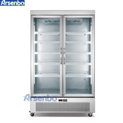 China SS304 Glass Door Refrigerator Freezer for sale