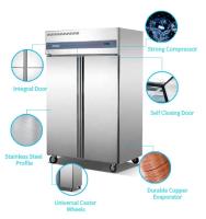 China 1000L Upright Kitchen Fridge Freezer Antiwear Stainless Steel Multiscene for sale
