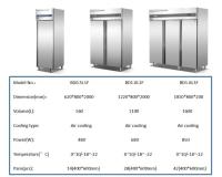 China 680W 220V 680W Vertical Fridge Freezer , Multiscene Commercial Freezer Refrigerator for sale