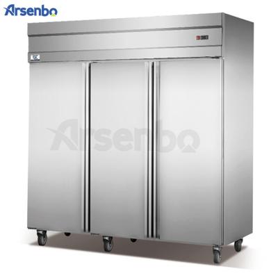 China Silver Restaurant Upright Freezer , Removable Stainless Fridge Freezer for sale