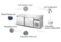 China Multiscene Grey Fridge Undercounter , 220V Commercial Under Counter Refrigerator for sale