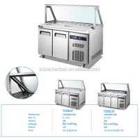China Anticorrosive SS304 Two Door Prep Fridge , 220V Stainless Steel Pizza Prep Table for sale