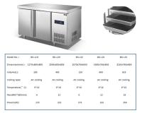 China Restaurant 180L Under Counter Refrigerators Stainless Steel 304 for sale