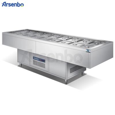 China 50-60Hz Commercial Pizza Prep Tables , Multiscene Pizza Preparation Refrigerator for sale