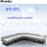 China 220V 50HZ Food Commercial Supermarket Refrigerator Stainless Steel Material for sale