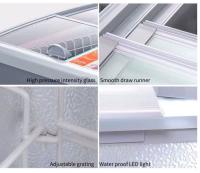 China Soundless 500L Glass Top Island Freezer , Sliding Chest Freezer Supermarket for sale