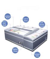China Soundless 500L Glass Top Island Freezer , Sliding Chest Freezer Supermarket for sale