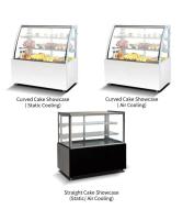 China Practical 50HZ Small Cake Display Counter , Vertical Glass Chiller Cake Showcase for sale