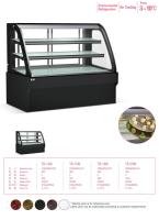 China 310L Practical Small Cake Display Counter Fridge Microcomputer Control Temp for sale