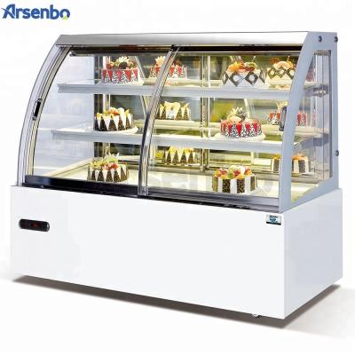 China Stainless Steel 220V 110V Supermarket Chiller Cabinet 0-10℃ Temperature Range for sale