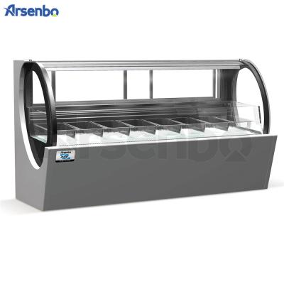 China 220V 50HZ Gelato Ice Cream Display Freezer Multipurpose Durable for sale