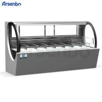 China White 650L Ice Cream Scoop Display Freezer , Freestanding Commercial Gelato Freezer for sale