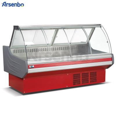 China 220V 50HZ Commercial Deli Coolers , Supermarket Meat Display Chiller for sale