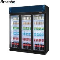 China Vertical 1700L Commercial Beverage Display Cooler Multiscene With Glass Door for sale