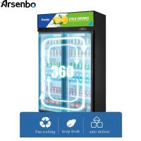 China Vertical 1700L Commercial Beverage Display Cooler Multiscene With Glass Door for sale