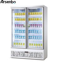 China Luster Plate Commercial Supermarket Refrigerator 1200L Silver Color for sale