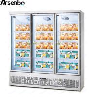 China Luster Plate Commercial Supermarket Refrigerator 1200L Silver Color for sale