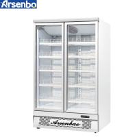 China Multiclimate Vertical Glass Door Freezer , 750W 3 Door Merchandiser Refrigerator for sale