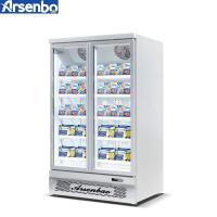 China Multiclimate Vertical Glass Door Freezer , 750W 3 Door Merchandiser Refrigerator for sale