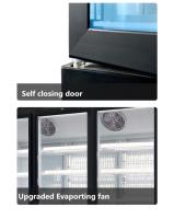 China Double Door Commercial Restaurant Refrigerator 1350W Anti Collision for sale