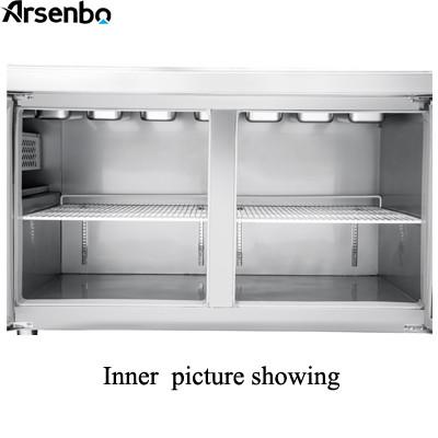 China SS304 Countertop Pizza Prep Refrigerator Station 210W Antiwear for sale