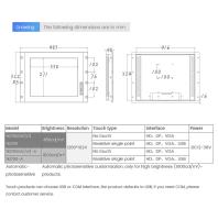 China 17 Inches Auminum Alloy Panel Type Industrial Touch Display Medical Numerical Control Aviation Equipment Monitor TK170XG for sale