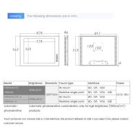 China 19 Inch Touch Screen Display Dust-proof and Waterproof Low Temperature Operat  Monitor V190XGA for sale