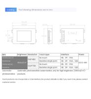 China 6.4-inch Industrial-grade Touch Screen Display Flush Mounted Metal Structure Shockproof Antimagnetic T064XGA for sale