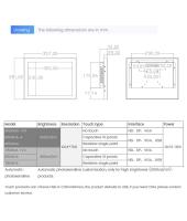 China 15 inch Capacitive Multi-touch Monitor Rugged Metal Construction Embedded Installation Mounting T150XGA for sale
