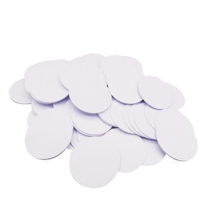 China RFID NFC Coin Card 125Khz Waterproof PVC Smart Blank White RFID Card for sale
