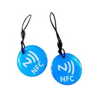 China HECERE Round NFC Epoxy Card Waterproof RFID Shaped Card Customized for sale
