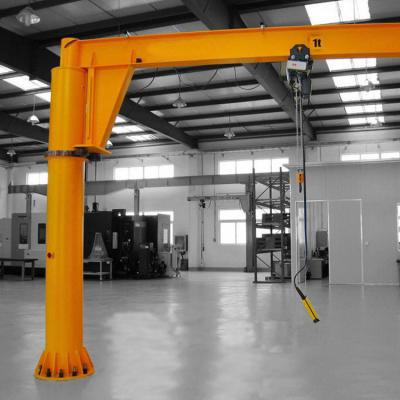China Remote Control Pillar Mounted Jib Crane 180 Degree Rotation 1 Ton Capacity for sale