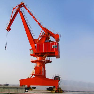 China 10m Harbour Portal Crane 200 Ton Boom Offshore Slewing Jib Crane for sale