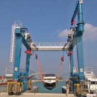 China 100 Ton Yacht Gantry Crane Electric Control System Marine Boat Lift for sale