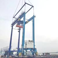 China Rubber Tyre Shipping Container Gantry Crane 50ton With Flexible Movement for sale