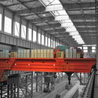 China Dual Beam Overhead Bridge Crane Electric Trolley 25ton Double Speed 31m for sale