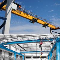 China New Design Single Girder Eot Crane With European Hoist For Sale for sale