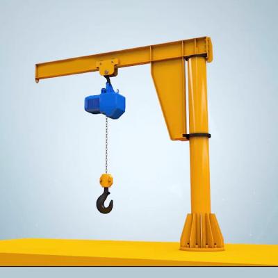 China New Style Indoor Lifting Machine Floor Mounted Jib Crane With Trolley for sale