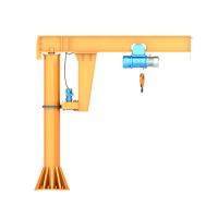 China Indoor Lifting Floor Mounted Jib Crane 2m/Min General Workshop Use 0.5m/S for sale