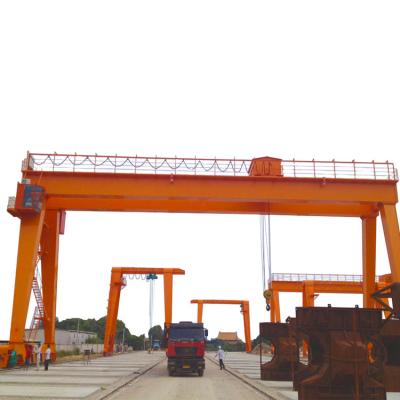 China Popular Selling Electric Double Girder Gantry Crane With Trolley For Lifting for sale