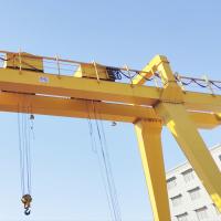 China Wire Rope Remote Control Double Girder Gantry Crane With Trolley for sale