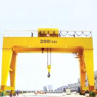 China Highly Efficient Double Girder Gantry Crane For Lifting With Hooks for sale