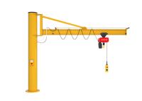 China Heavy Duty Jib Crane Column Mounted Type With Electric Hoist & Remote Control for sale