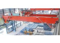 China Steel Plate Use Lifting Magnet Double Girder Overhead Bridge Crane for sale