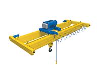 China Warehouse European Double Girder Overhead Travelling Bridge Crane for sale