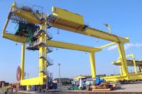 China 50T Movable Shipping Container Crane , RMG Rail Mounted Gantry Crane for sale