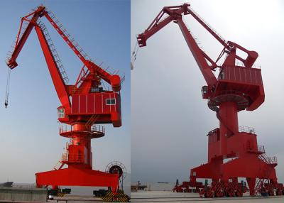 China High Efficiency Fixed Offshore Portal Jib Crane 50T Travelling Four Link MQ Type for sale