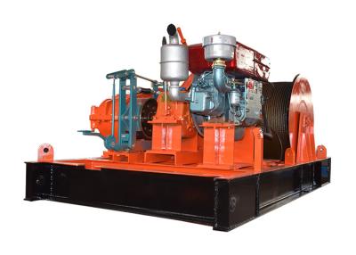 China Diesel Engine Driven Hoist Winch 10 Ton Capacity For Construction for sale